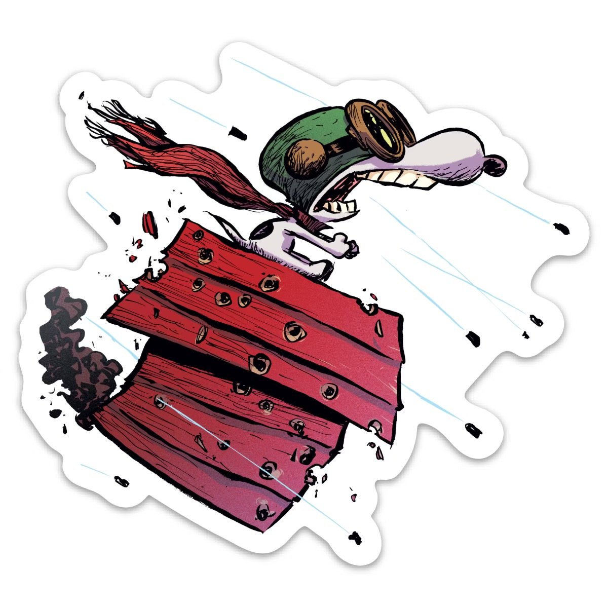 Sticker: Red Baron Snoopy – Stupid Fresh Mess