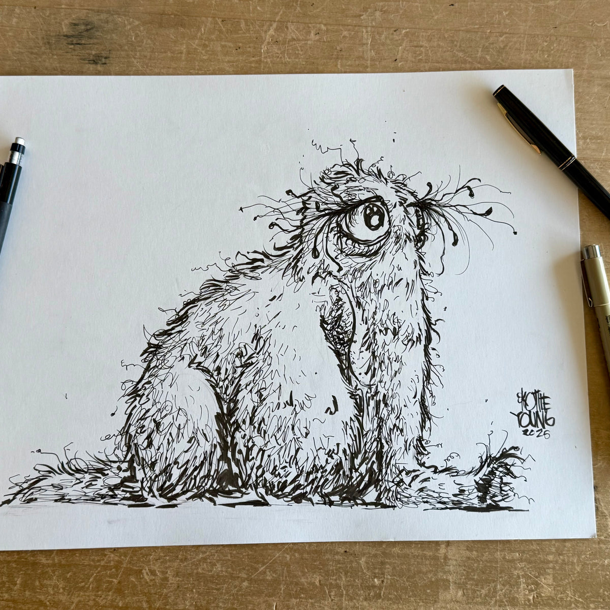 Mr. Snuffleupagus 11x14 Daily Sketch – Stupid Fresh Mess